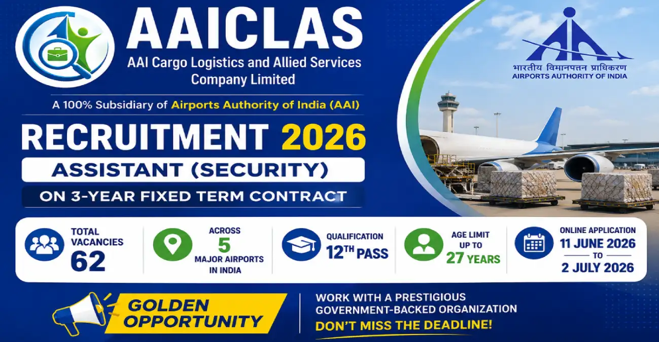 AAICLAS Recruitment 2026: Apply for 62 Security Posts